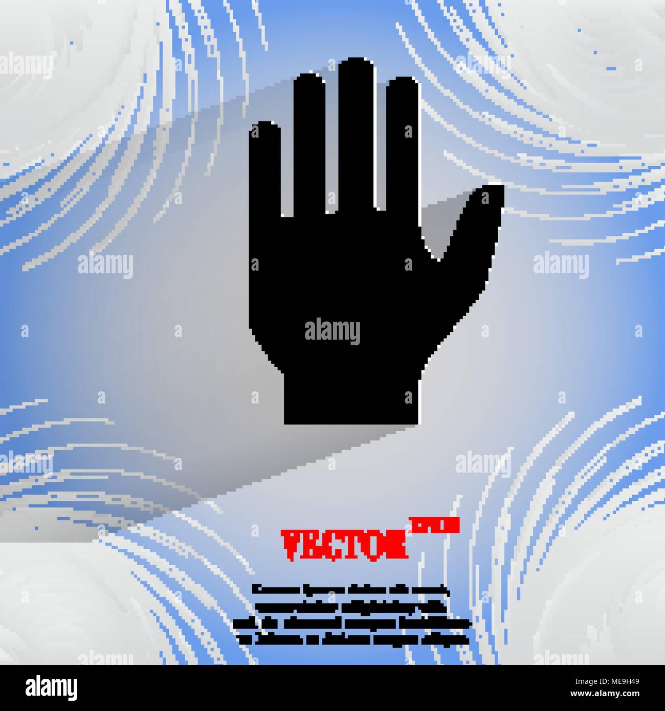 Stop. hand. Flat modern web design on a flat geometric abstract background Vector. EPS10 Stock ...