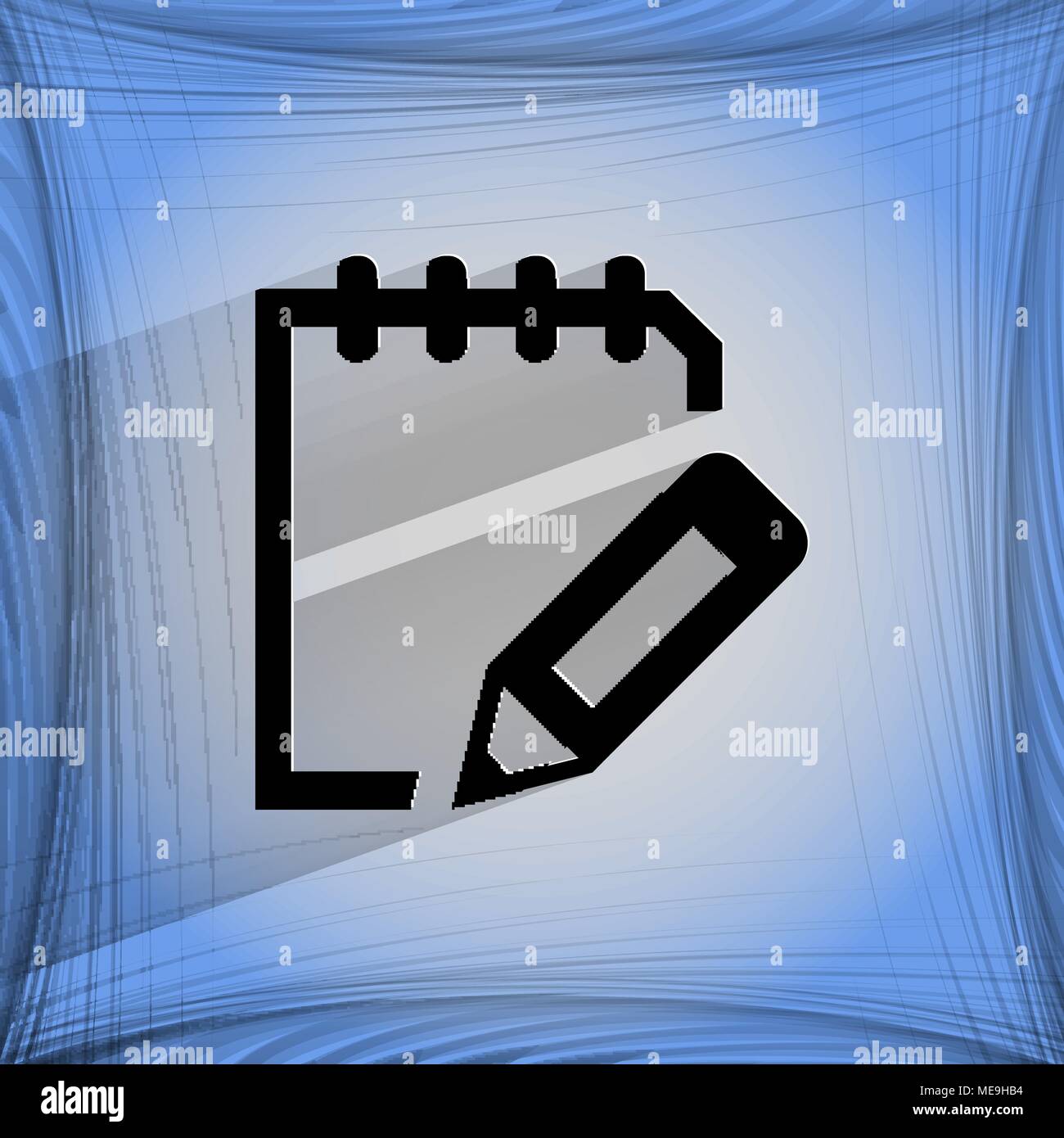 Notepad paper Documents. Flat modern web design on a flat geometric ...