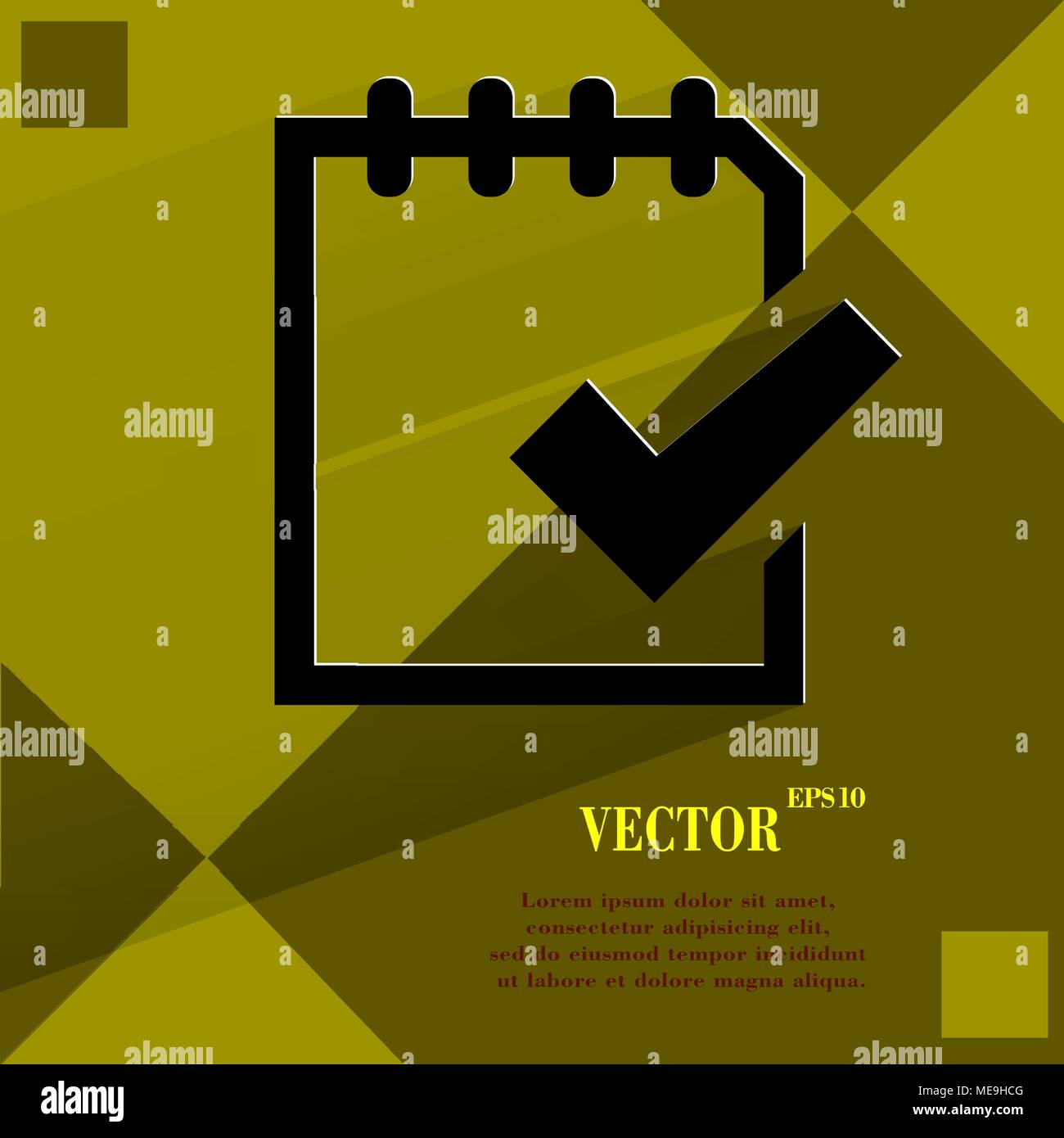 Notepad paper Documents. Flat modern web design on a flat geometric ...