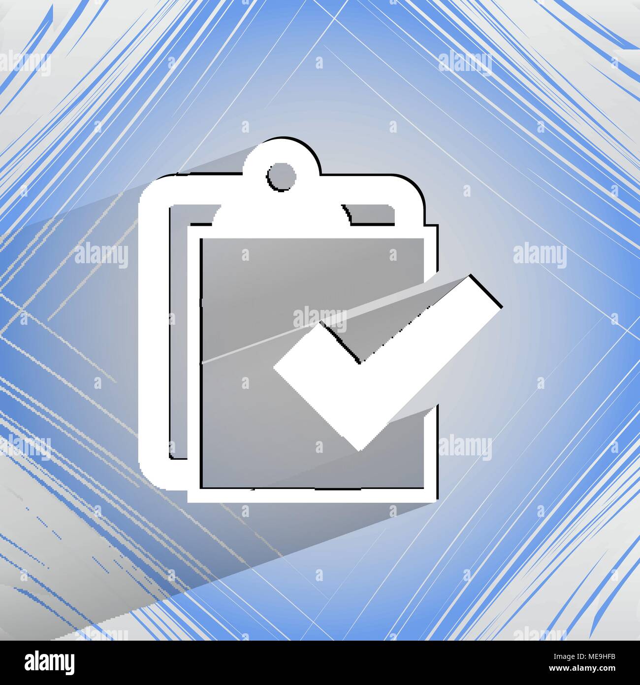 Notepad paper Documents. Flat modern web design on a flat geometric ...