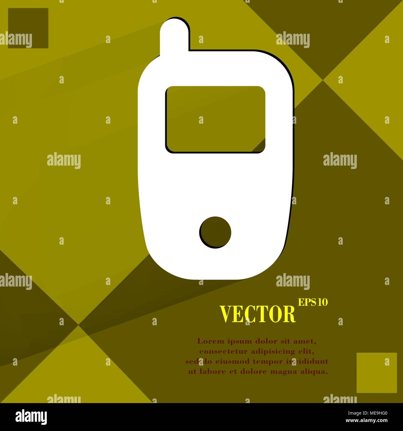 Mobile phone. Flat modern web design on a flat geometric abstract ...