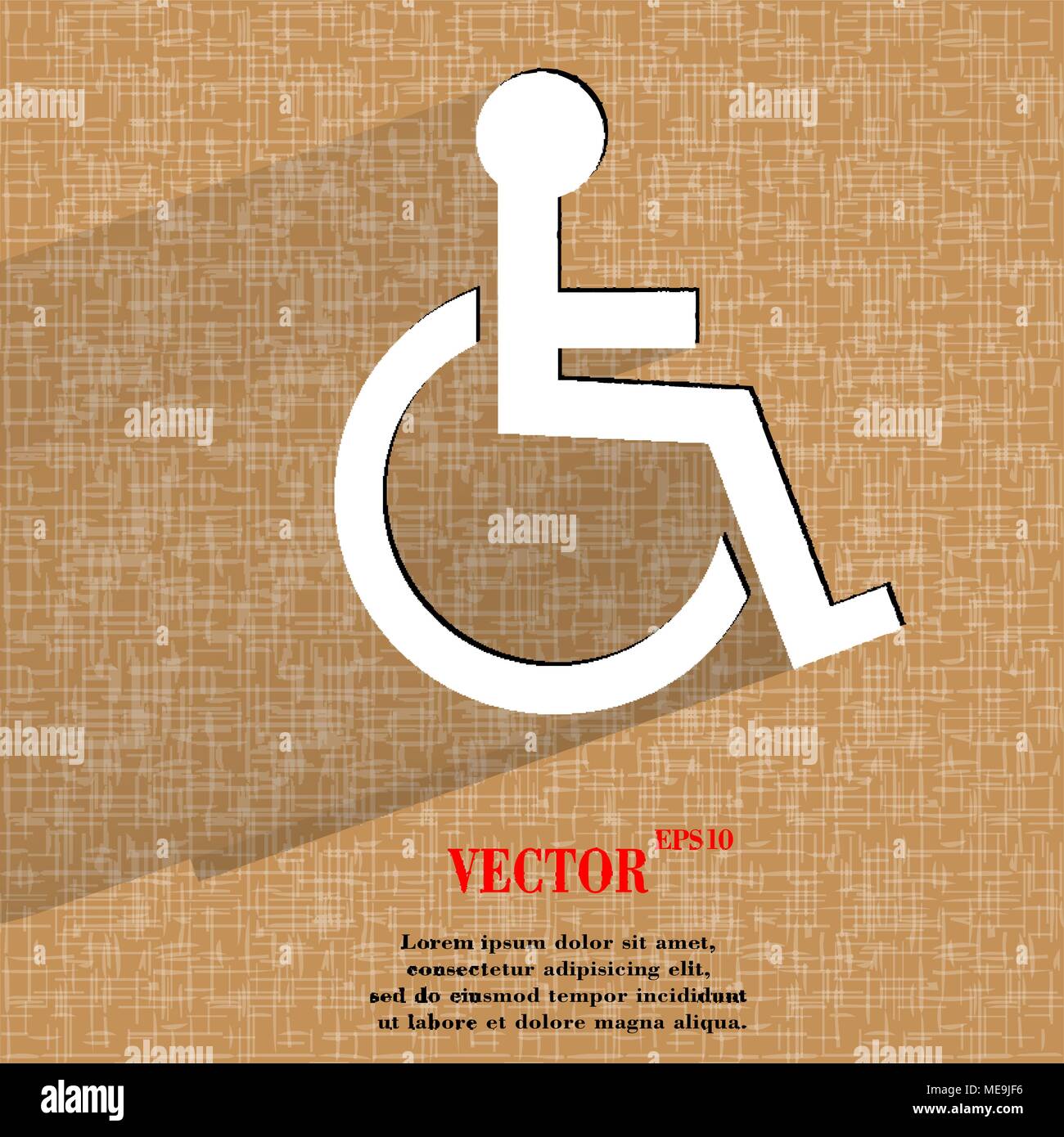 disabled. Flat modern web design on a flat geometric abstract ...