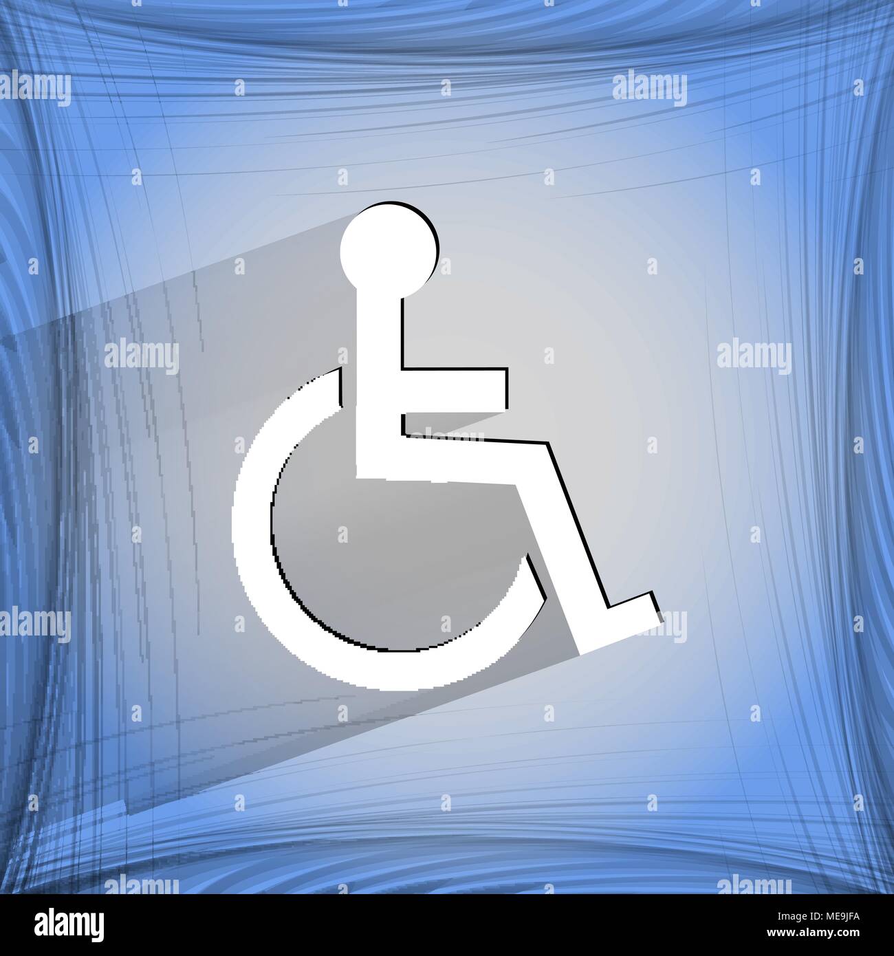 disabled. Flat modern web design on a flat geometric abstract ...