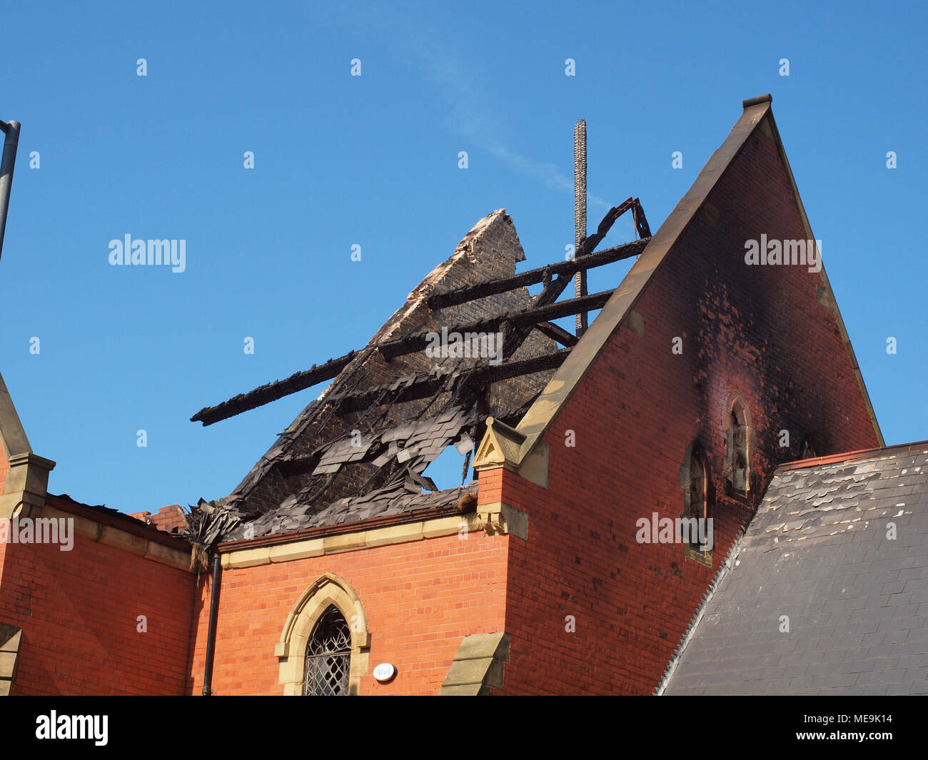 A blaze ripped through the former 'Trinity United Reform Church' in ...