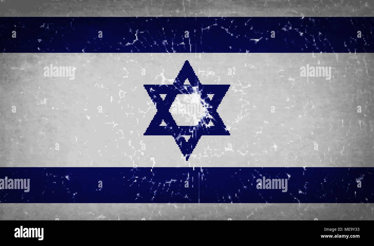 Flags of Israel with broken glass texture. Vector illustration Stock ...