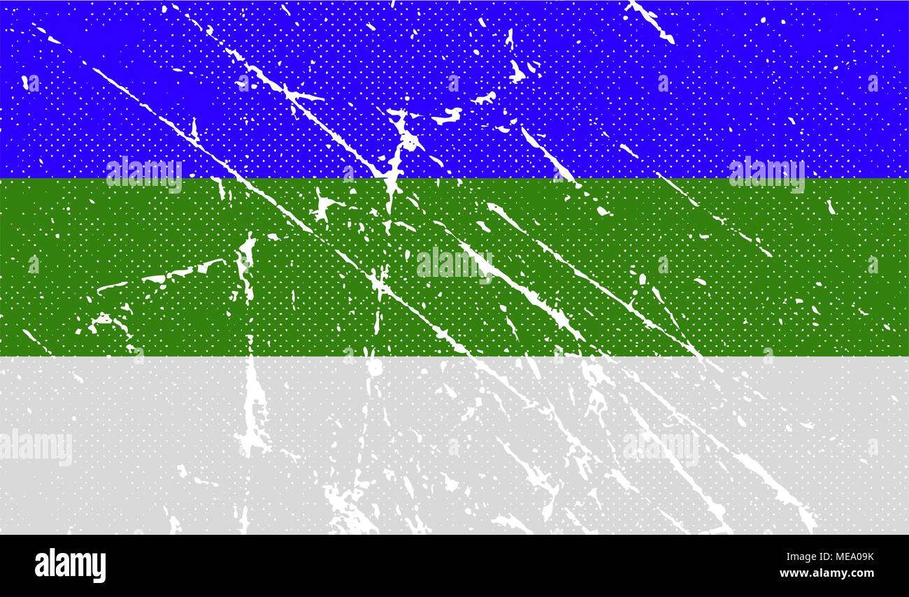 Flag of Komi with old texture. Vector illustration Stock Vector Image ...