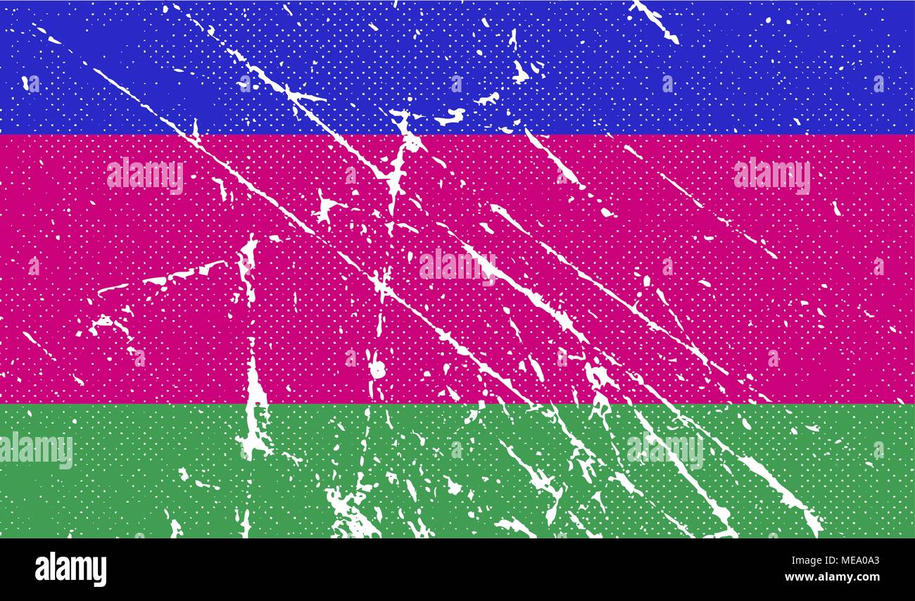 Flag of Kuban Peoples Republic with old texture. Vector illustration ...