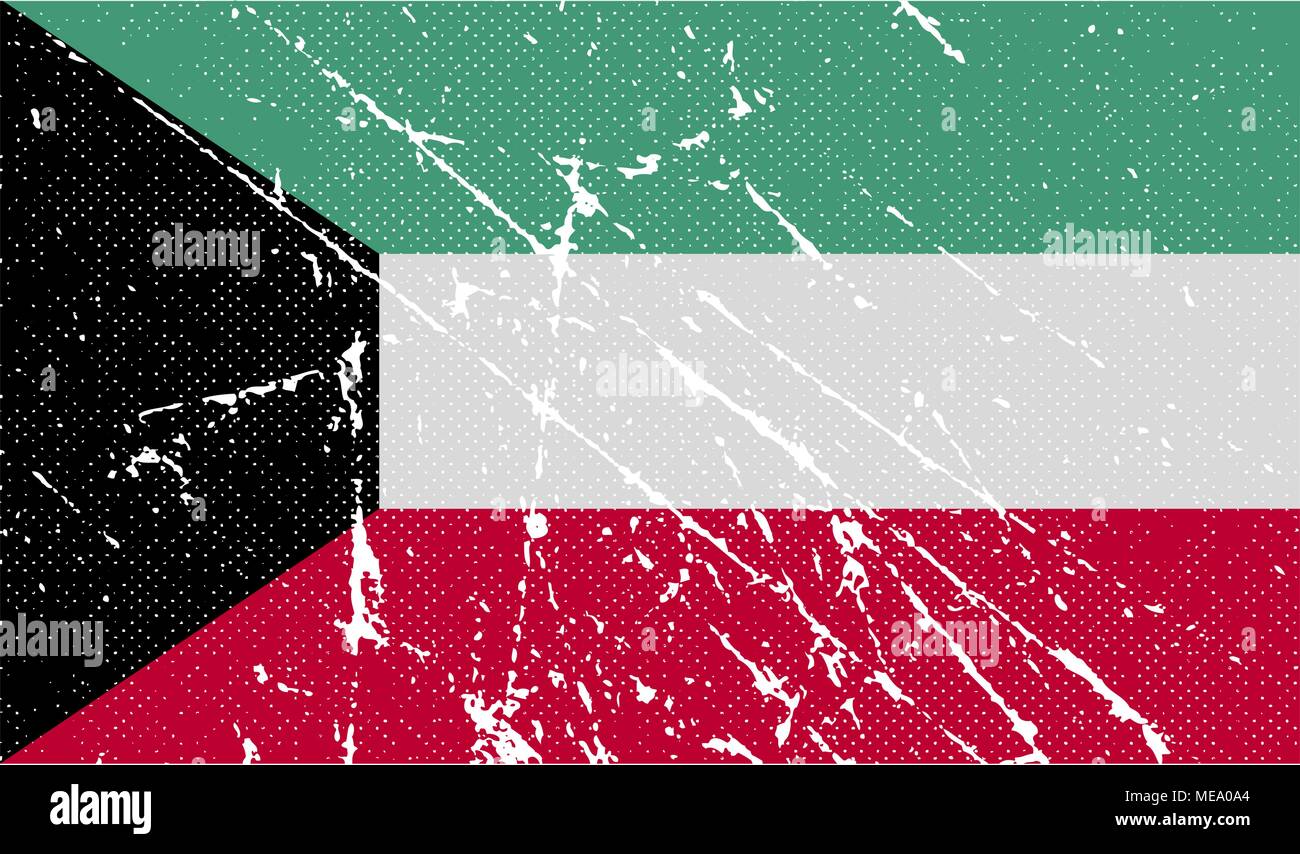 Old kuwait flag Stock Vector Images - Alamy