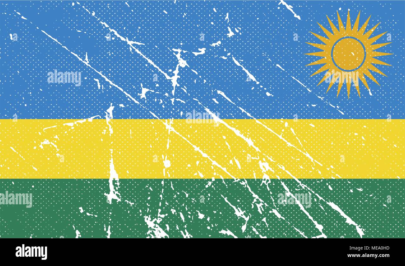 Flag of Rwanda with old texture. Vector illustration Stock Vector Image & Art - Alamy
