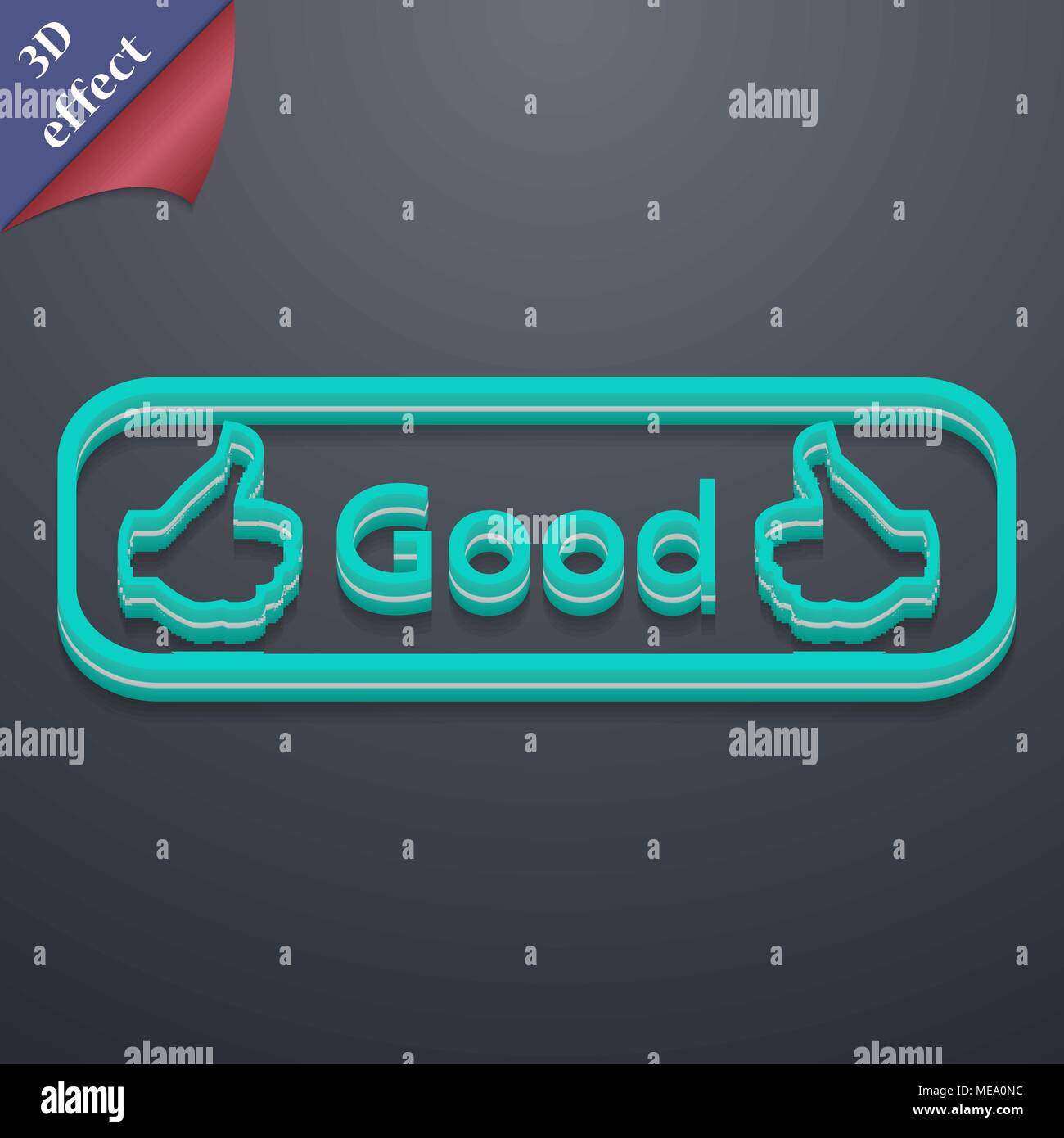 Good icon symbol. 3D style. Trendy, modern design with space for your ...