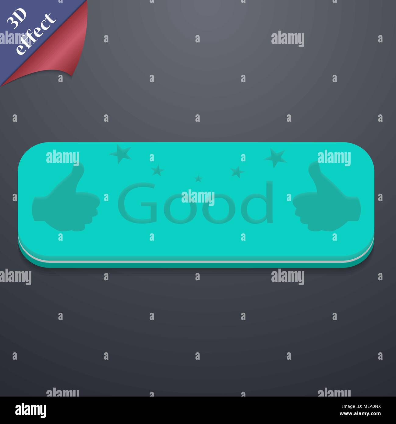 Good icon symbol. 3D style. Trendy, modern design with space for your ...