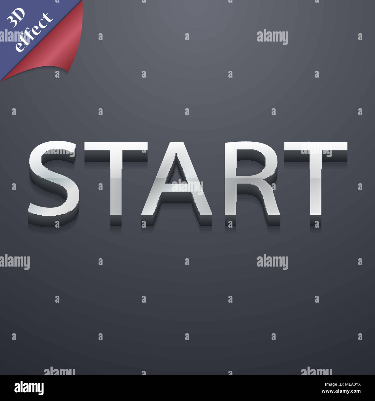 Start icon symbol. 3D style. Trendy, modern design with space for your ...