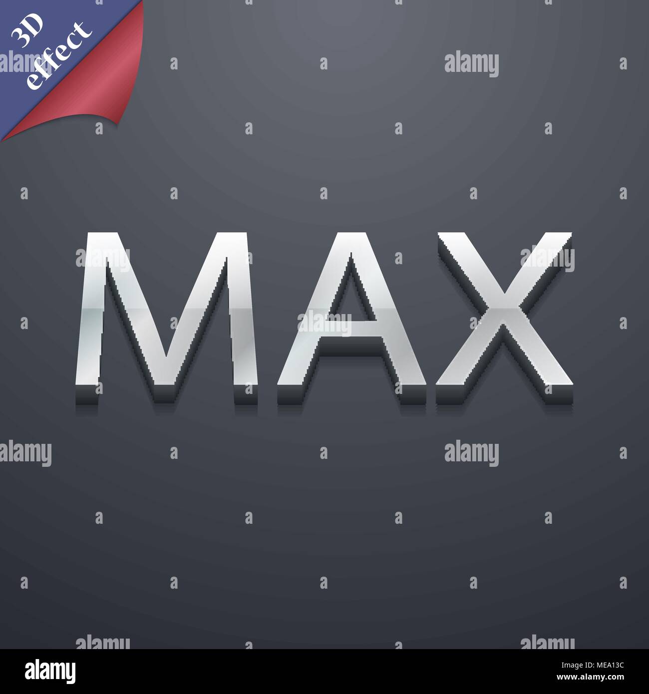 maximum icon symbol. 3D style. Trendy, modern design with space for ...