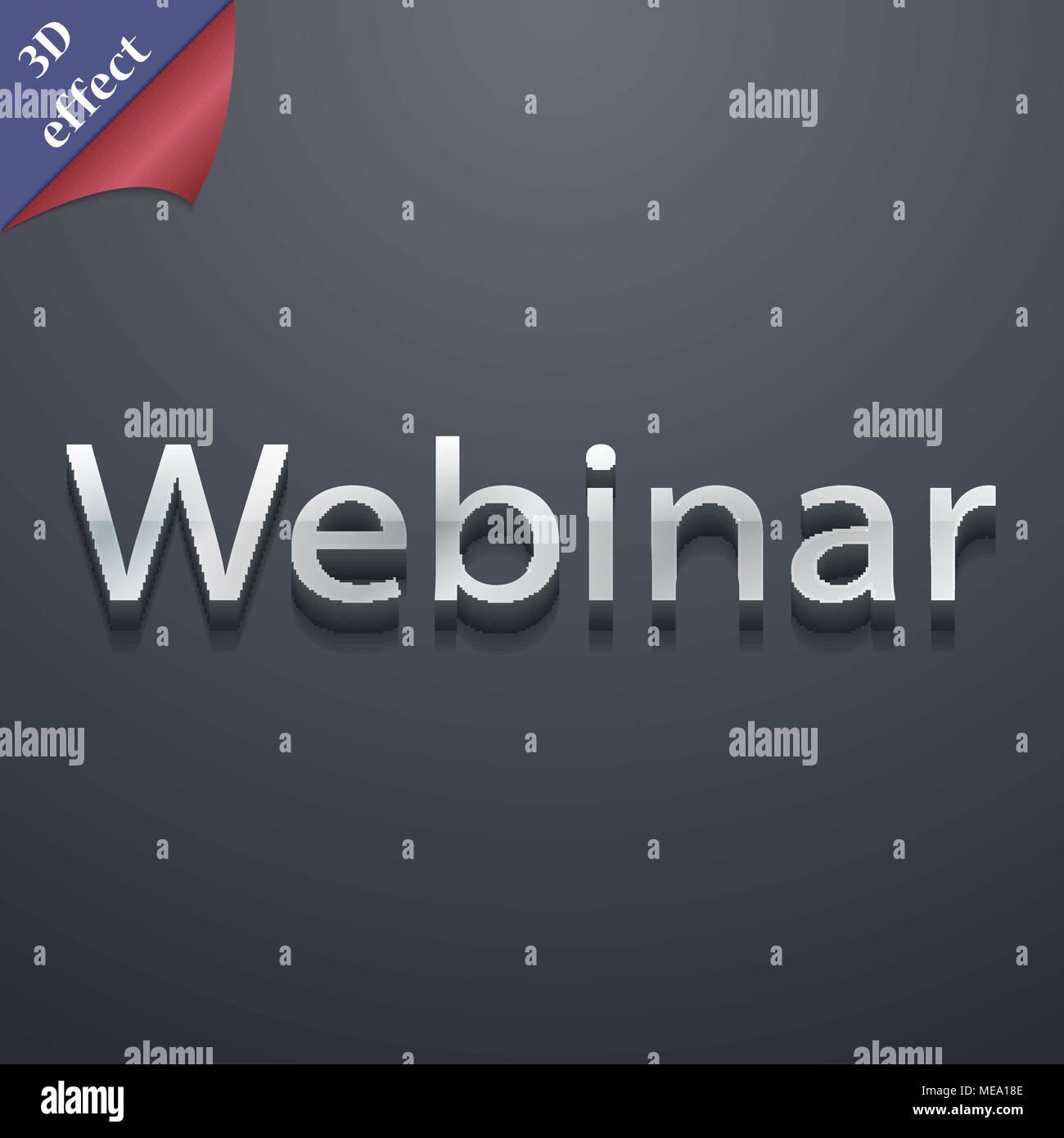 Webinar web camera icon symbol. 3D style. Trendy, modern design with ...