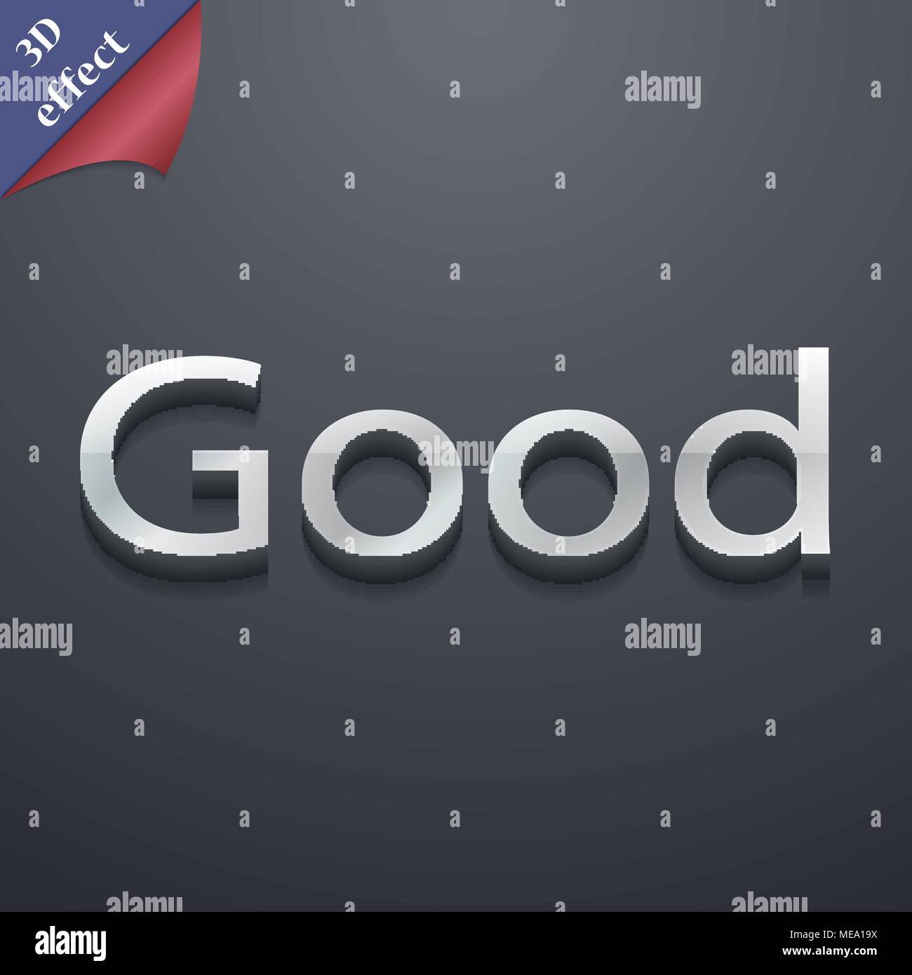 Good icon symbol. 3D style. Trendy, modern design with space for your ...