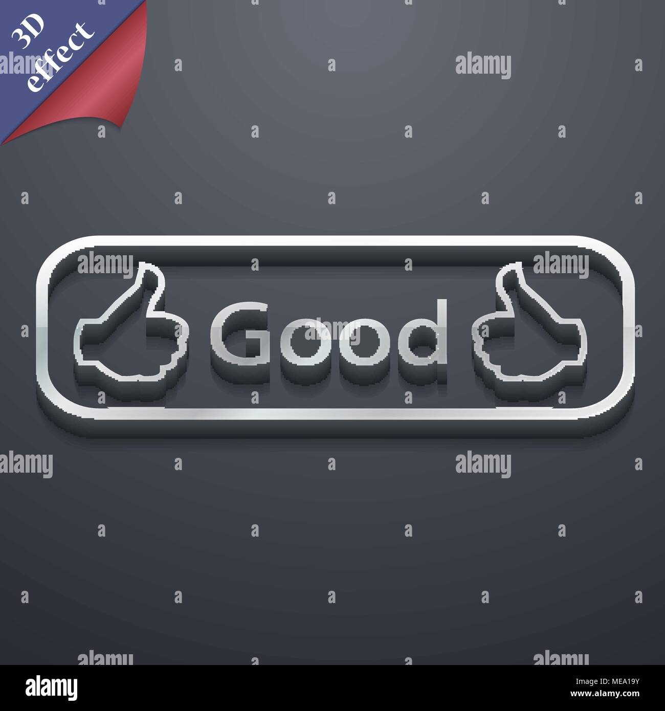 Good icon symbol. 3D style. Trendy, modern design with space for your ...