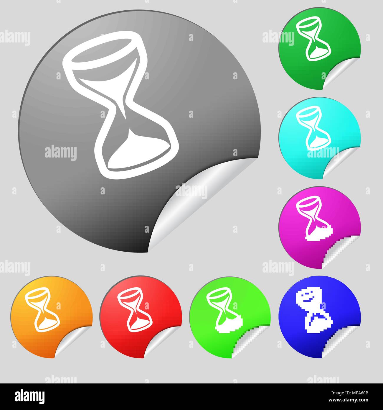 Timer stickers set timer hi-res stock photography and images - Alamy