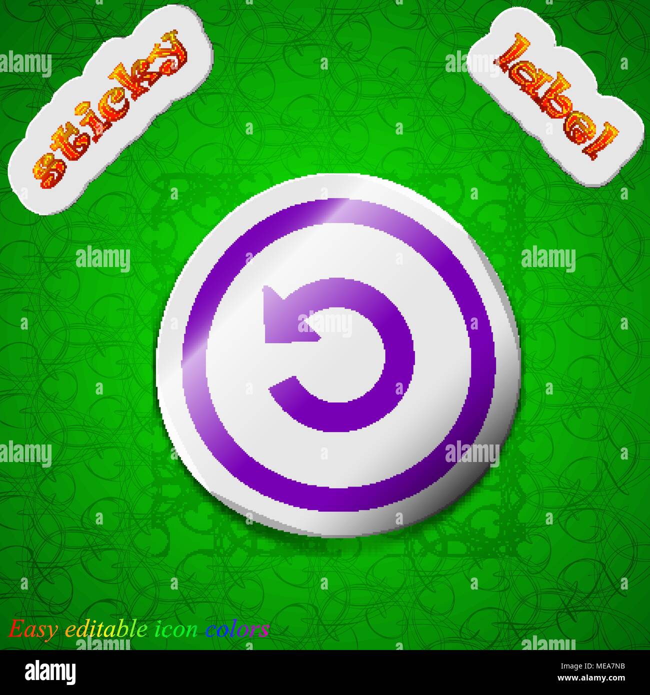 Upgrade, arrow, update icon sign. Symbol chic colored sticky label on ...