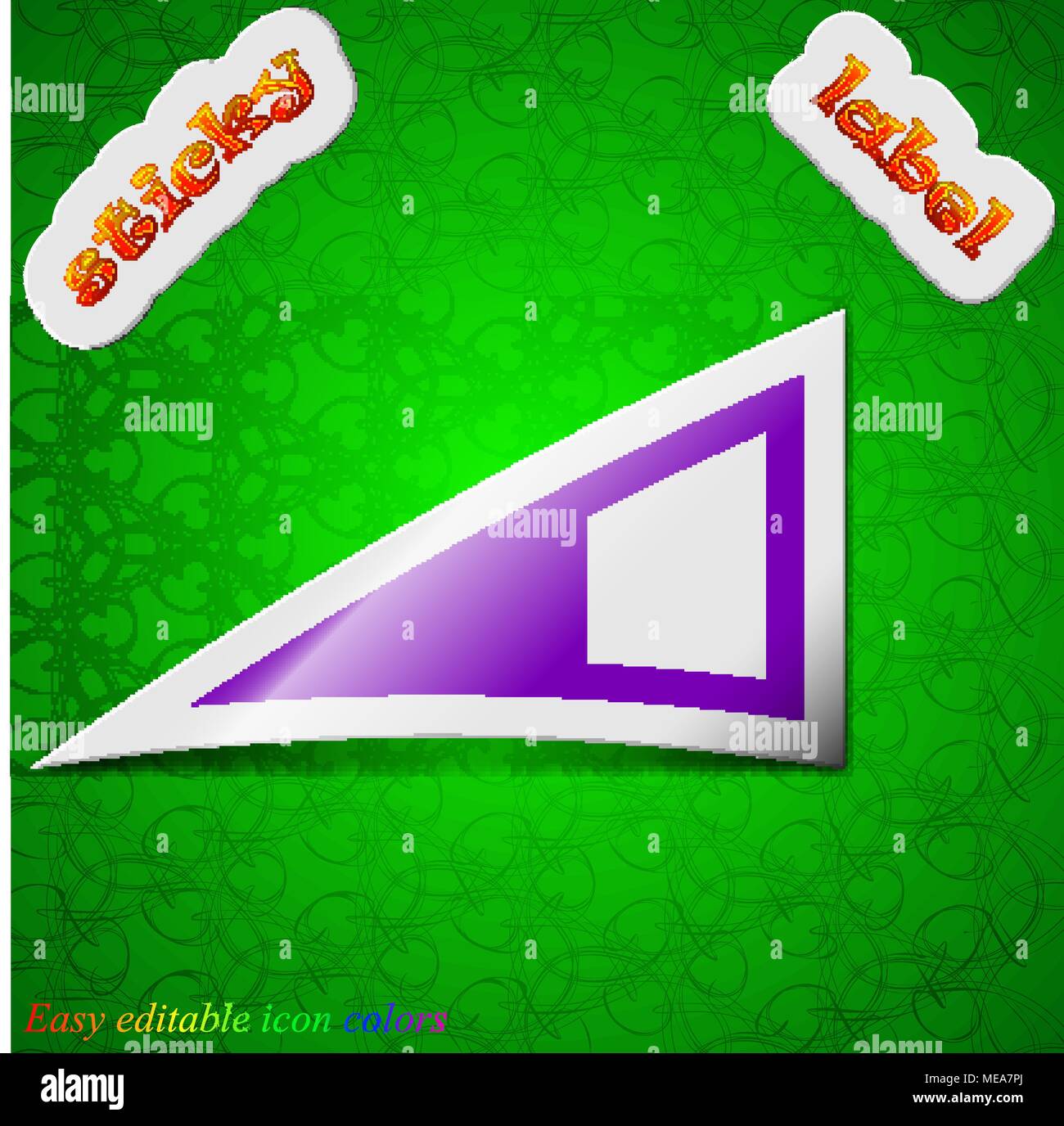 speaker Volume icon sign. Symbol chic colored sticky label on green ...