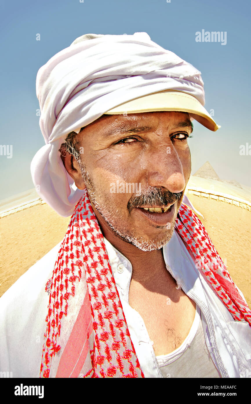 portrait of a Bedouin with a cunning look in profile Stock Photo - Alamy