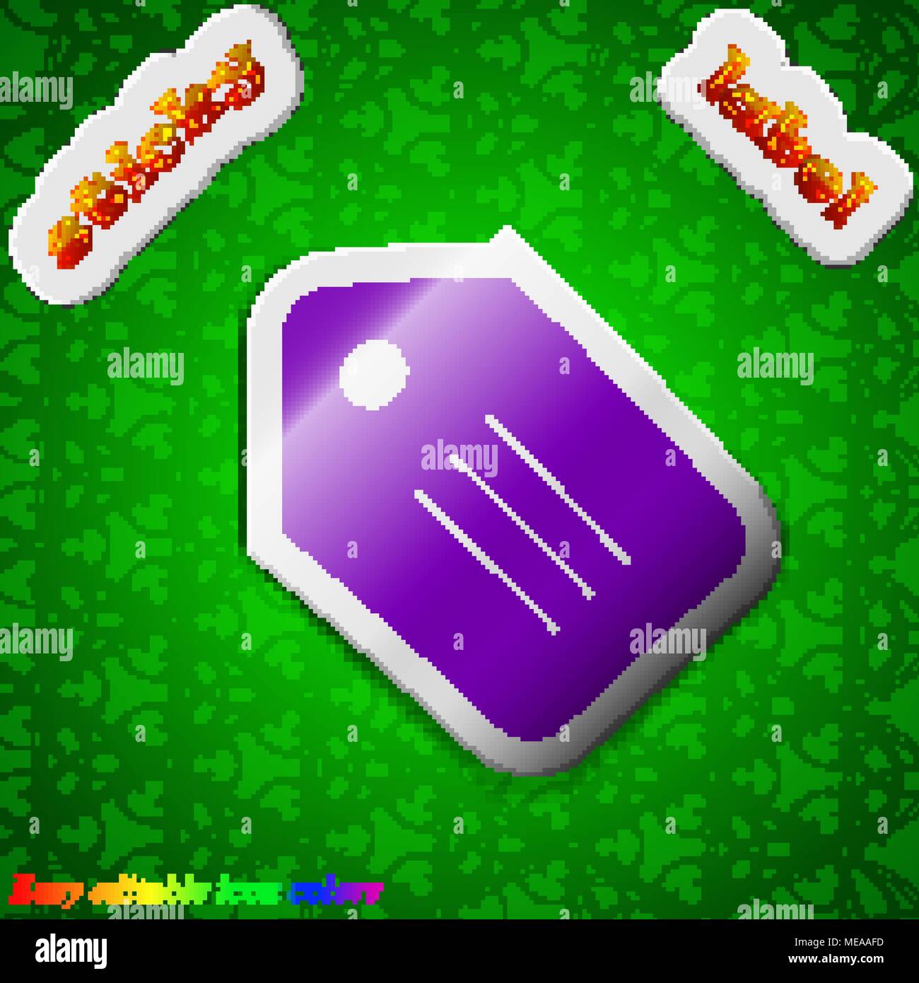 Special offer label icon sign. Symbol chic colored sticky label on ...