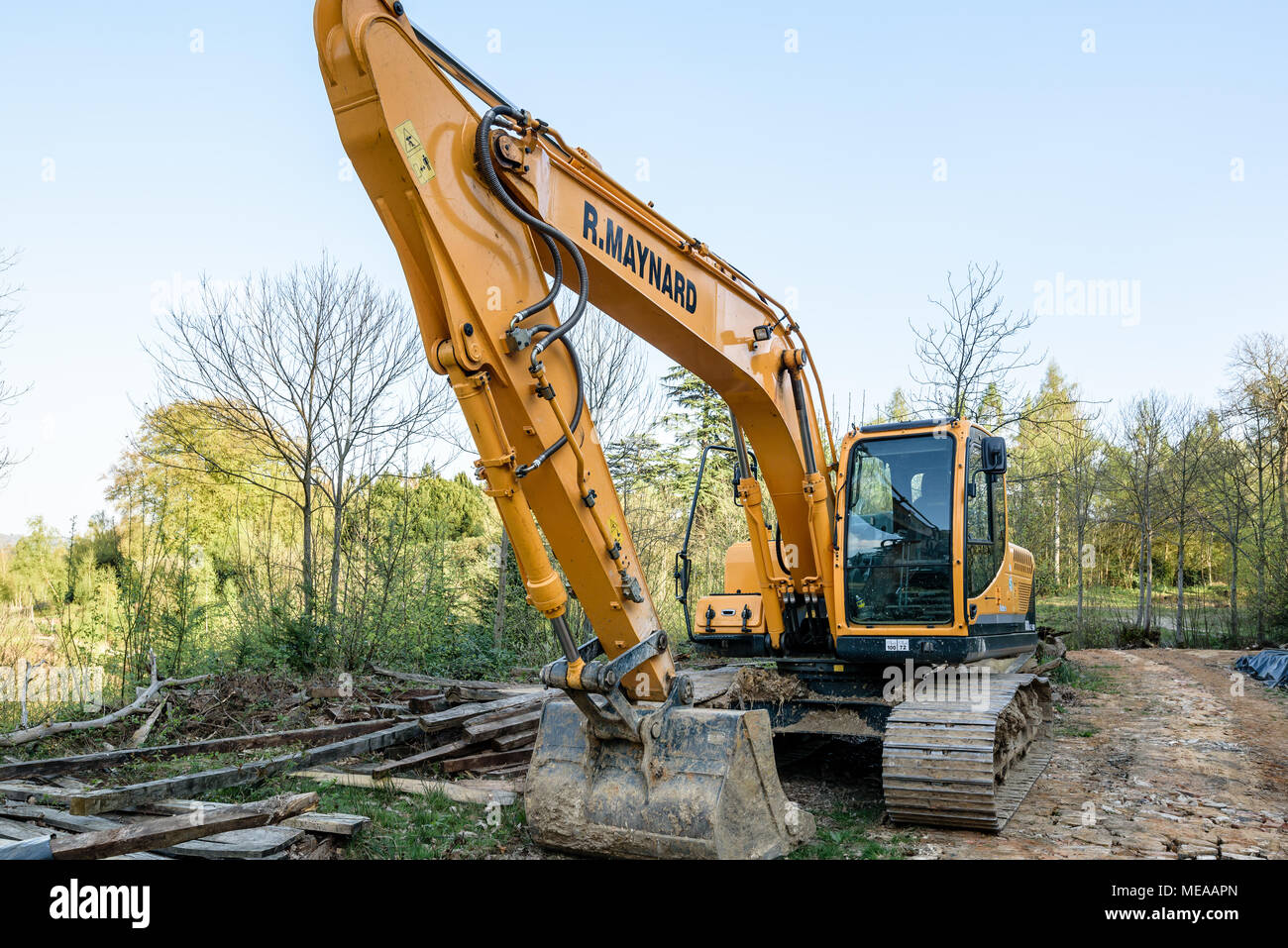 Mechanical Digger Bulldozer Stock Photo - Alamy