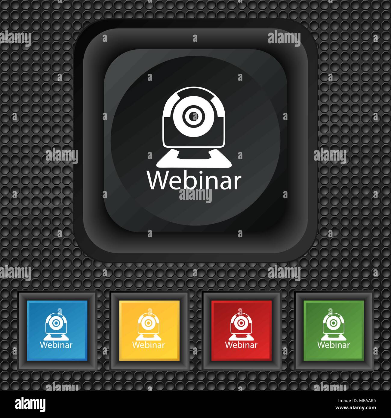 Webinar web camera sign icon. Online Web-study symbol. Website e ...
