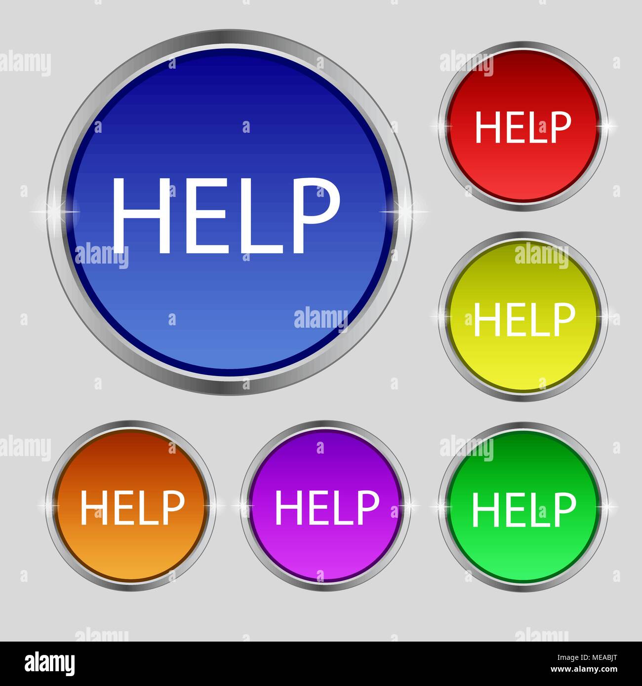 Help point sign icon. Question symbol. Set of colored buttons. Vector ...