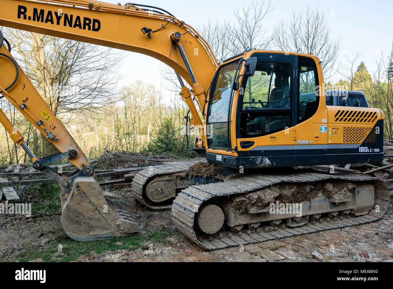 Mechanical Digger Bulldozer Stock Photo - Alamy