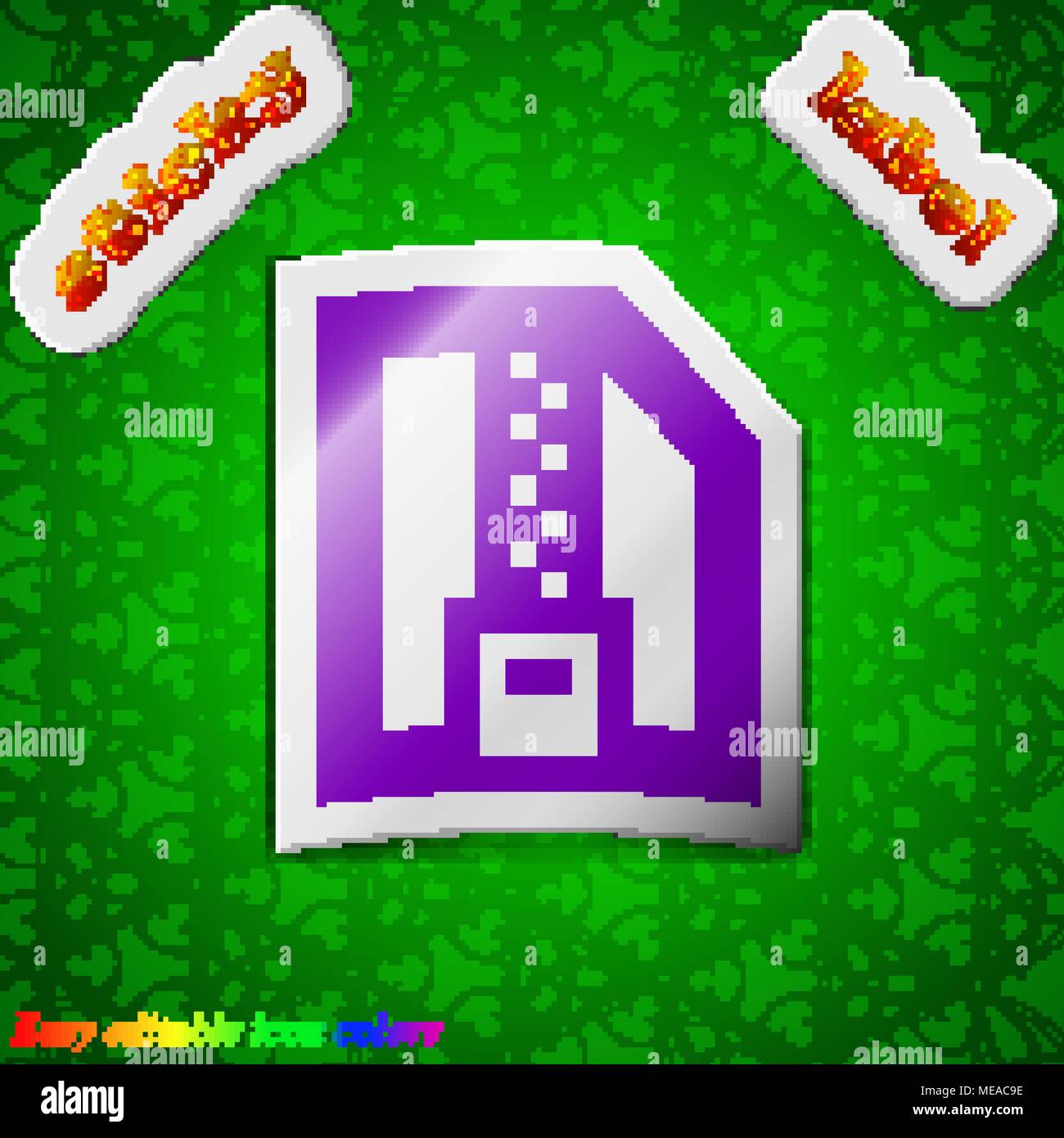 Archive file, Download compressed, ZIP zipped icon sign. Symbol chic ...