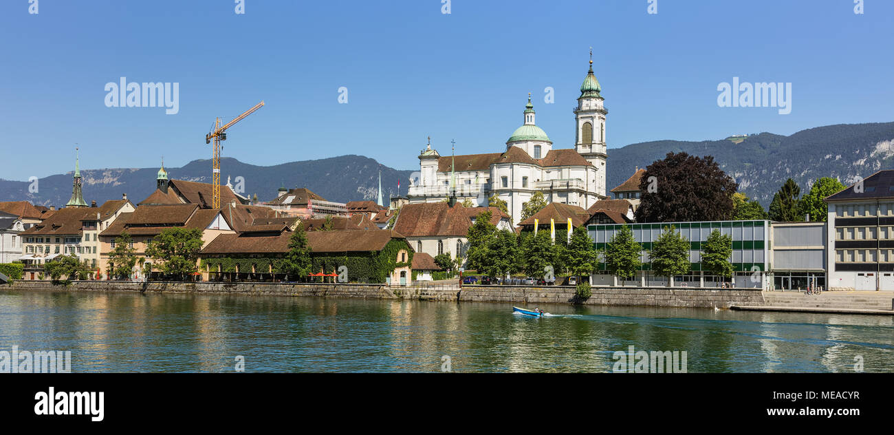 Solothurn, Switzerland - 10 July, 2016: buildings of the historic part ...