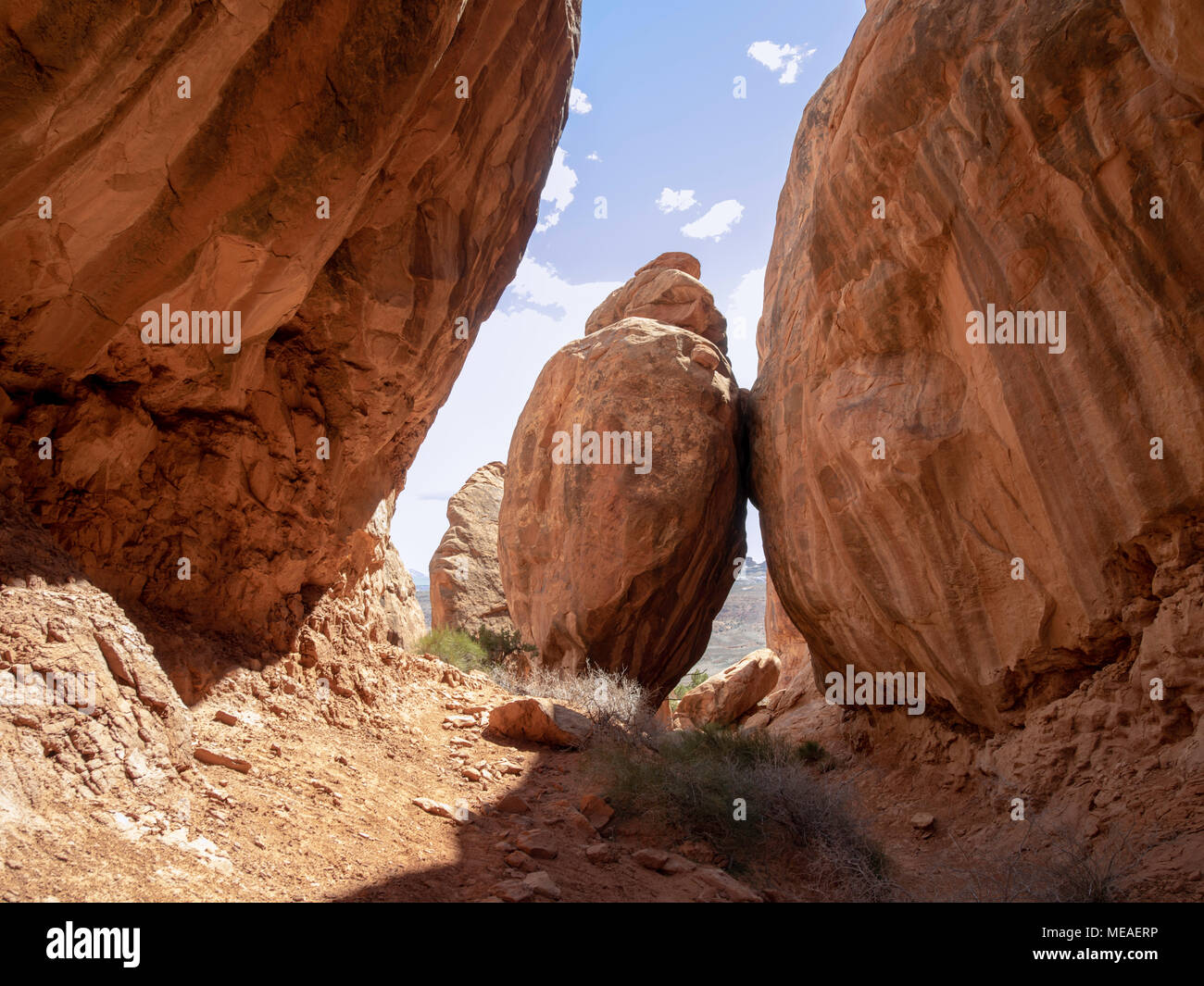 View of the Fiery Furnace, Arches National Park, Moab, Utah, USA Stock ...