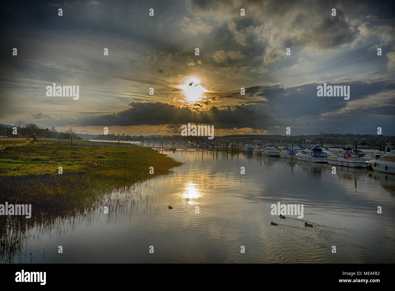 rochester river medway Stock Photo - Alamy