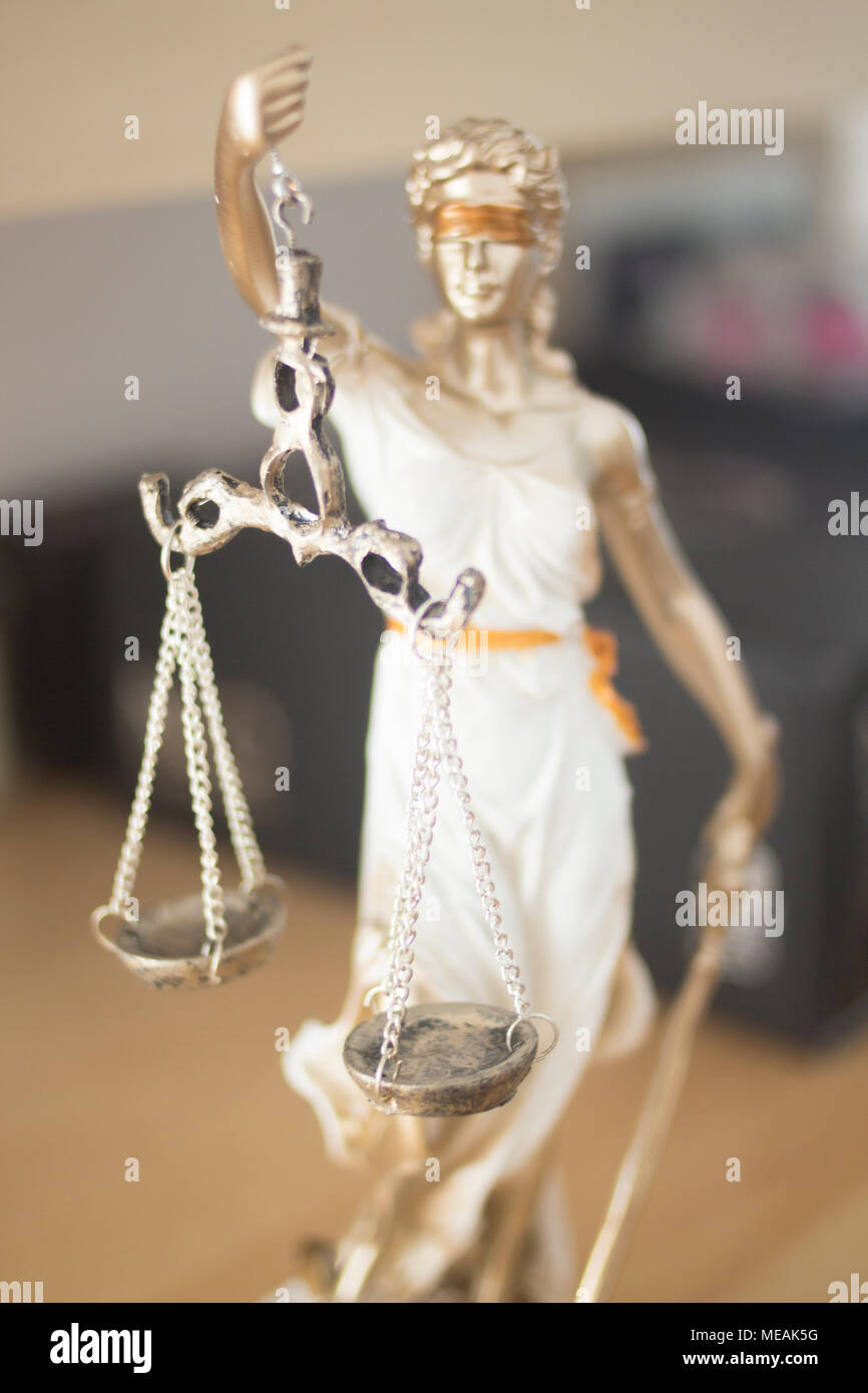 Lawyers legal blind justice bronze statue Themis and scales in ...