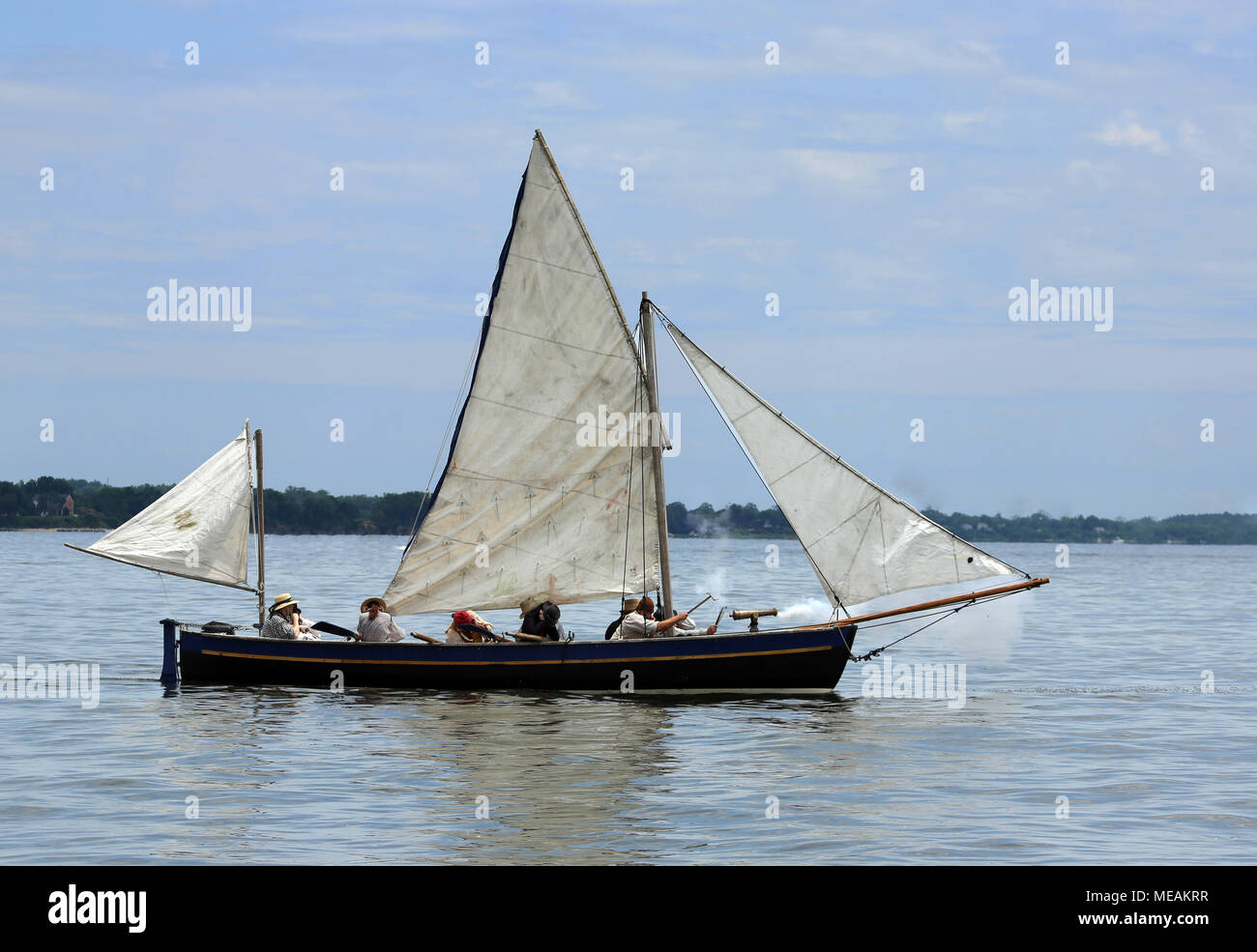 Gunboat replica hi-res stock photography and images - Alamy