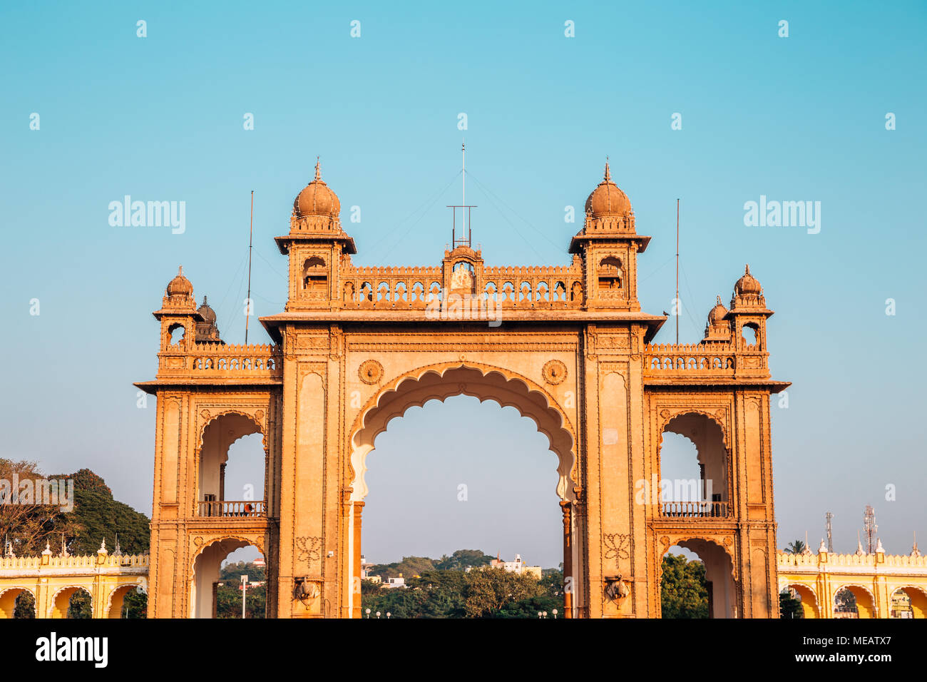 Mysore Palace historical architecture in Mysore, India Stock Photo - Alamy