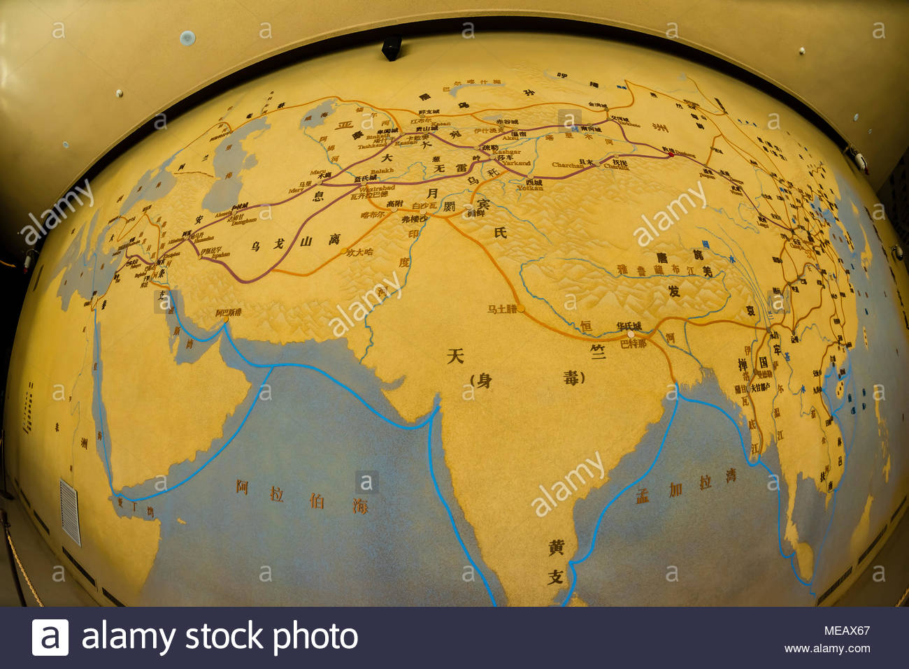 Silk Road Map Stock Photos Silk Road Map Stock Images