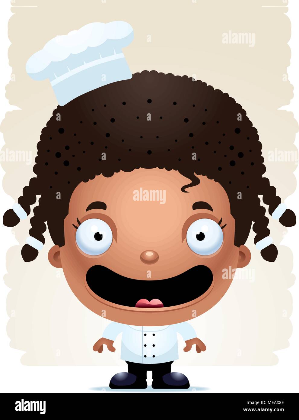 A cartoon illustration of a girl chef smiling Stock Vector Image & Art ...