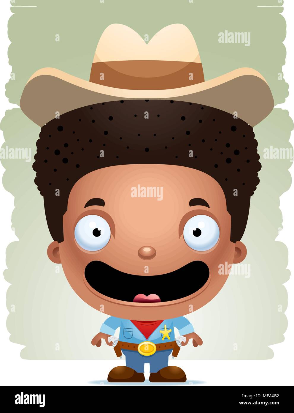 Cartoon cowboy boy smiling Stock Vector Images - Alamy