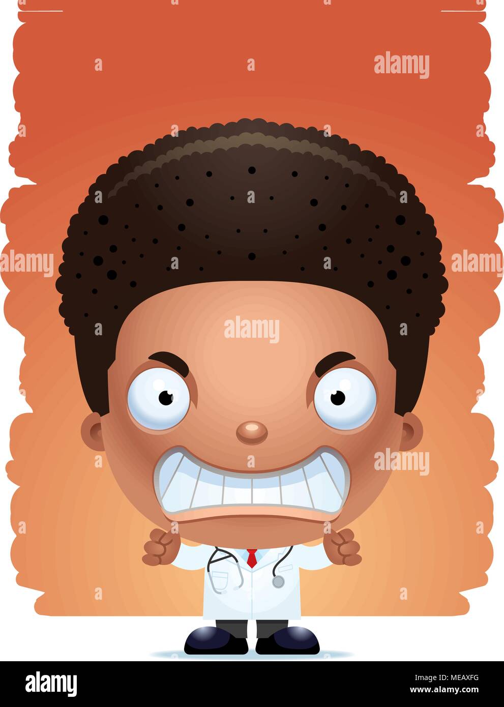 A cartoon illustration of a boy doctor looking angry Stock Vector Image ...