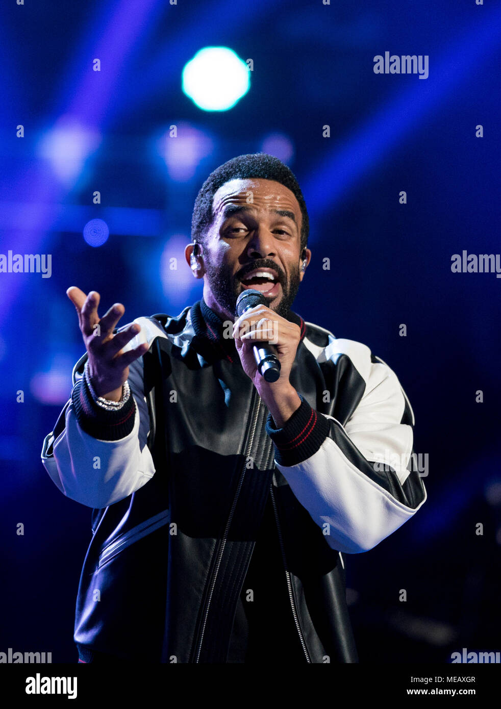 Craig David performing at the Royal Albert Hall in London during a star ...
