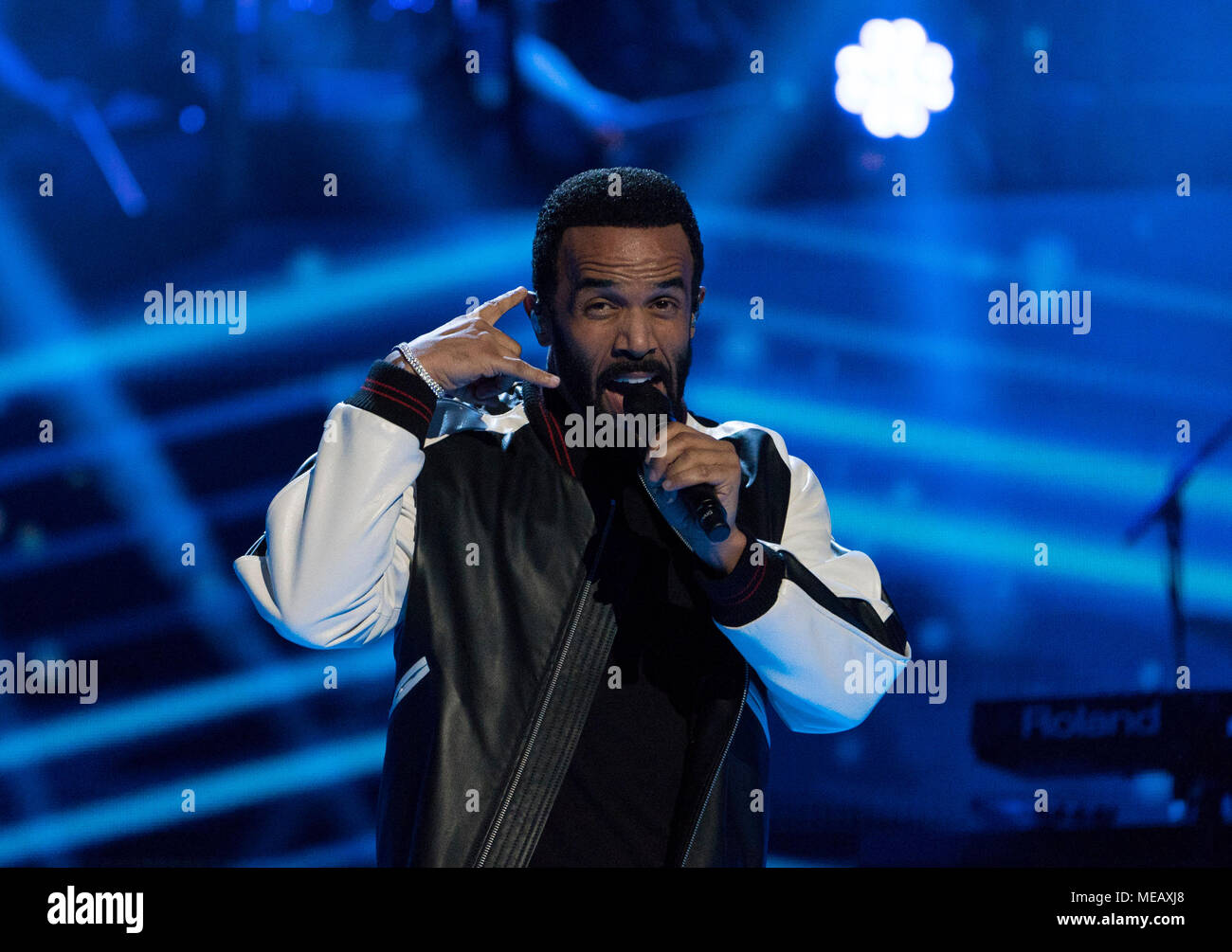Craig David performing at the Royal Albert Hall in London during a star ...