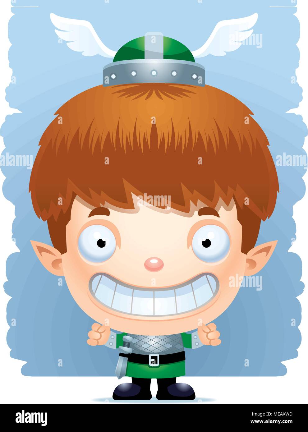 A cartoon illustration of a boy elf smiling Stock Vector Image & Art ...