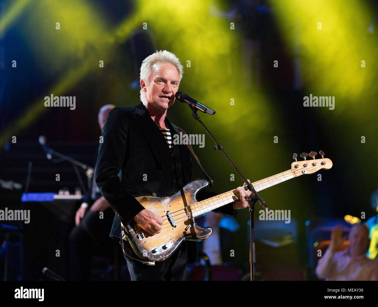 Sting performing at the Royal Albert Hall in London during a star ...