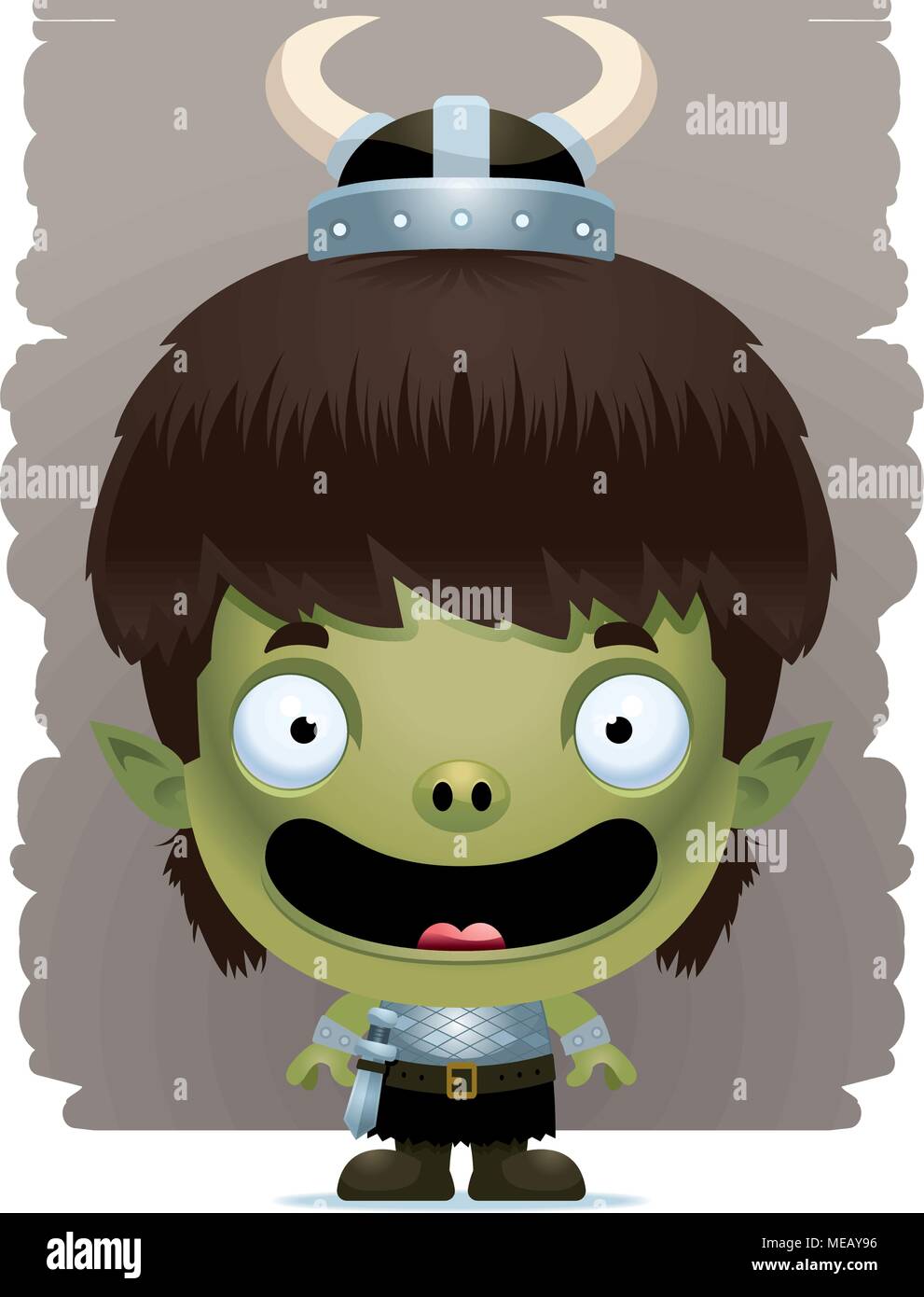 A cartoon illustration of a boy goblin smiling Stock Vector Image & Art ...
