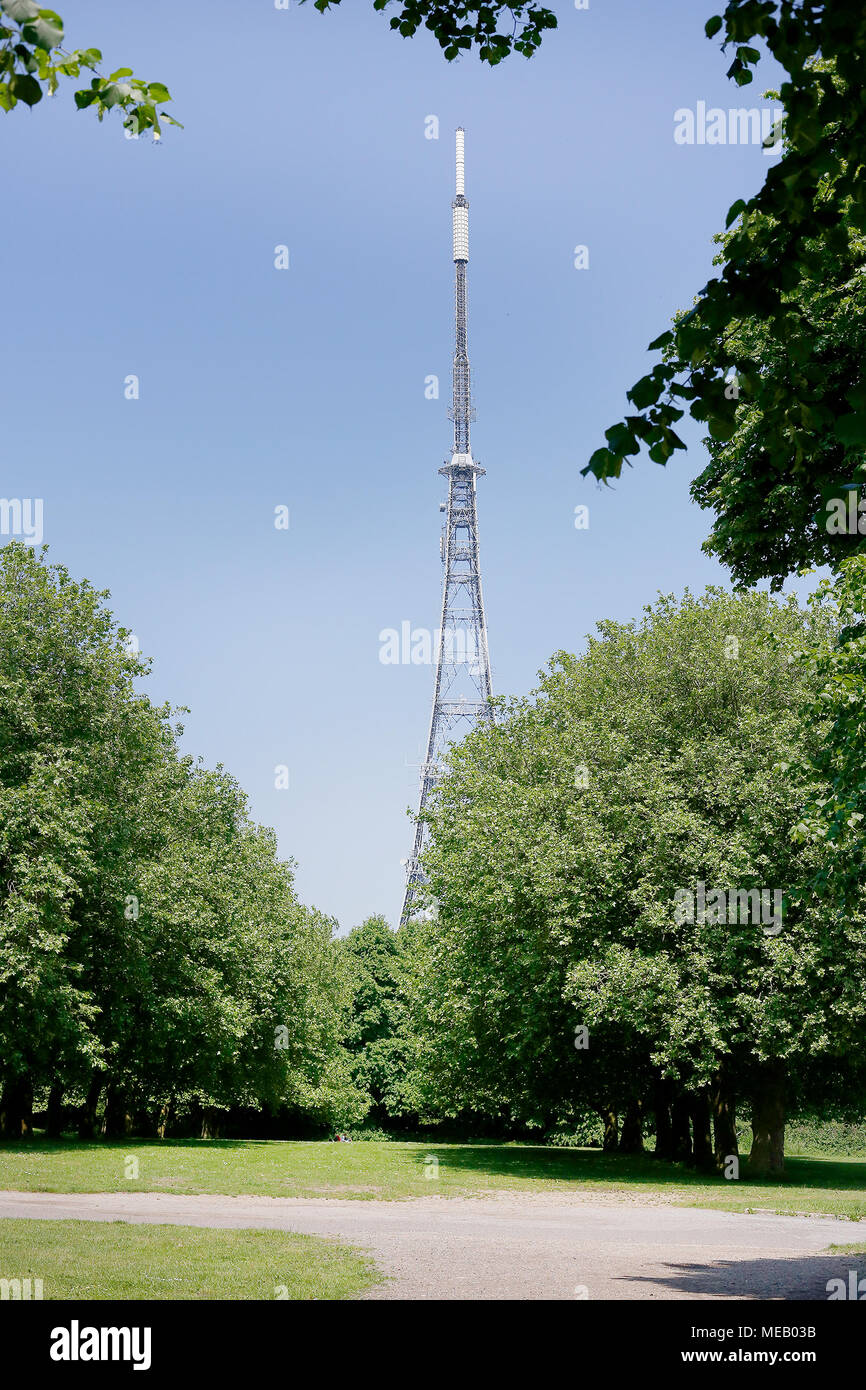Transmitting station taken from Crystal Palace park Stock Photo - Alamy