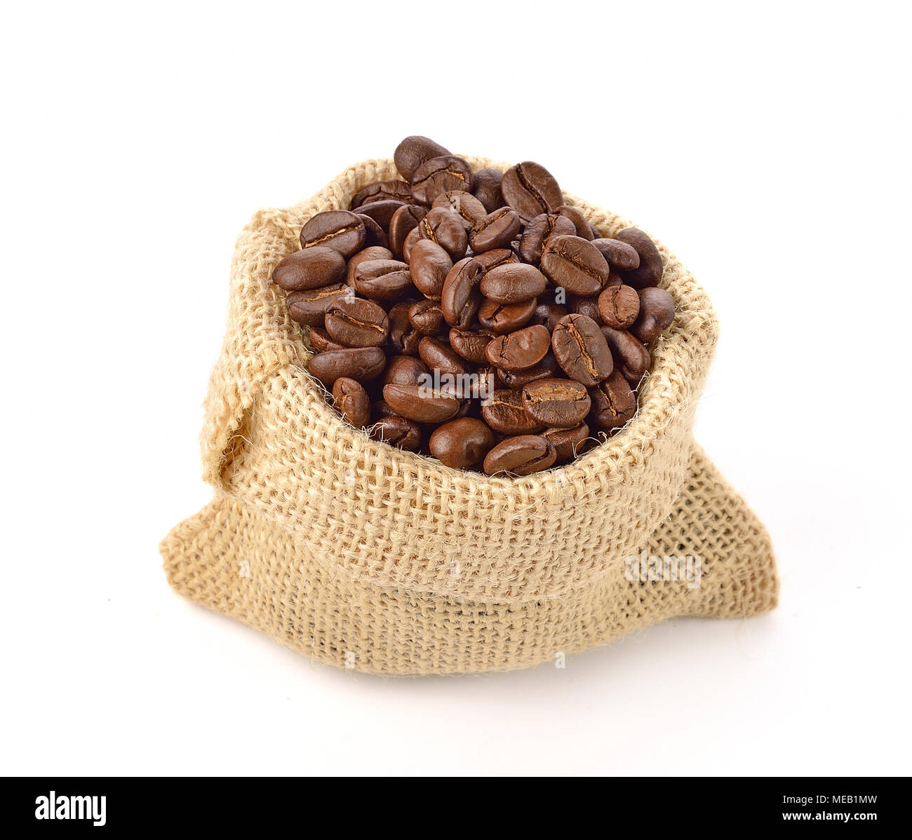 coffee sack on white background Stock Photo - Alamy