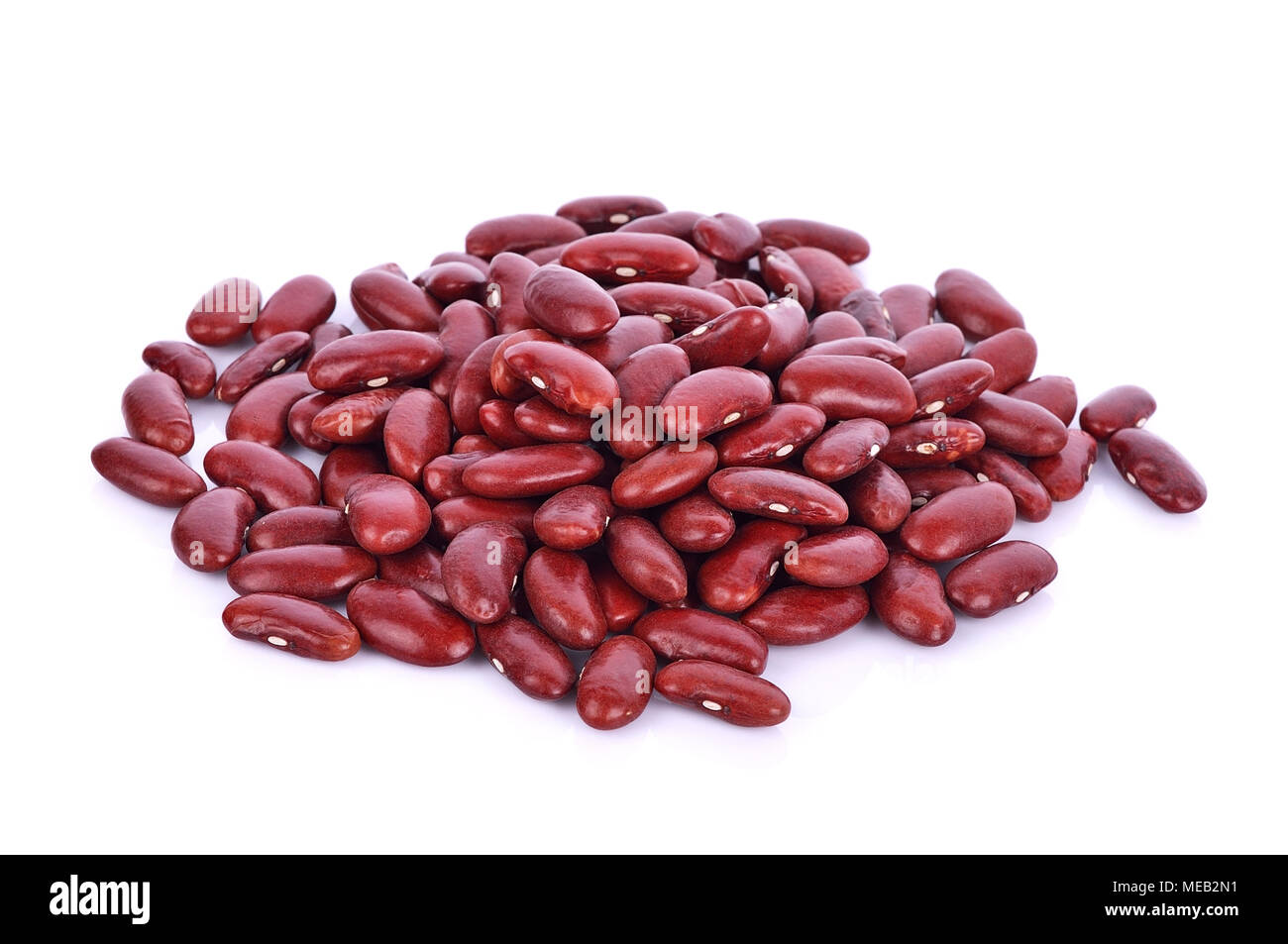 Red bean on white background Stock Photo - Alamy