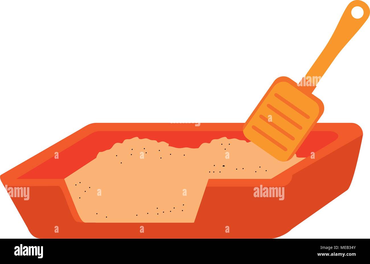 cat sand box with shovel Stock Vector Image & Art - Alamy