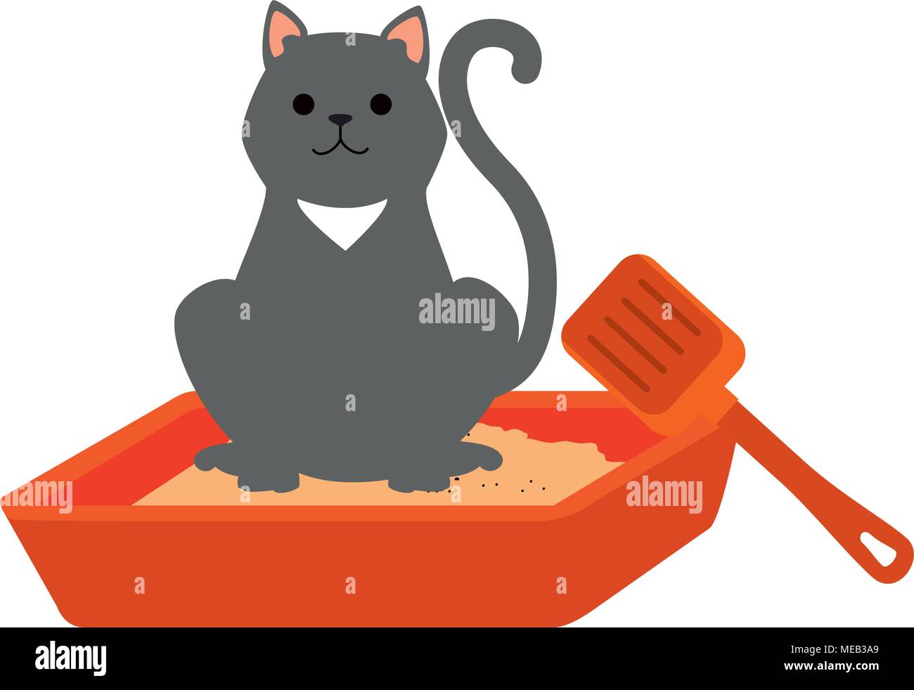 Cute cat mascot in box hi-res stock photography and images - Alamy